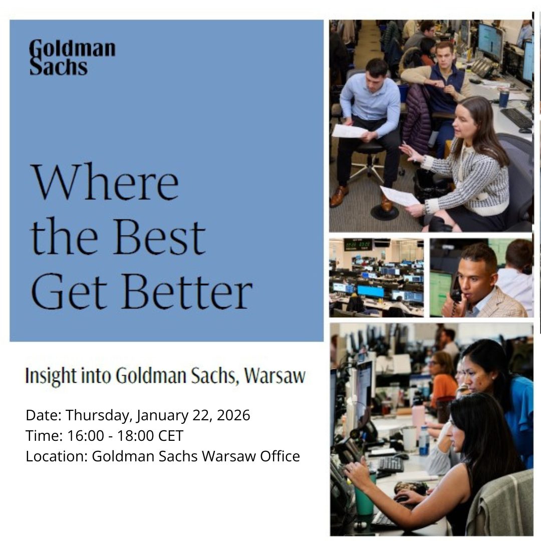 Join Insight into Goldman Sachs in Warsaw! January 22, 2026 - Portal Synergia WZ UW